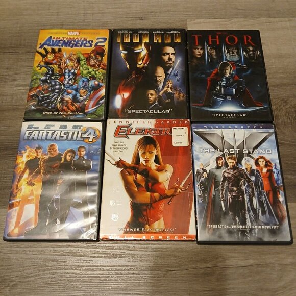 Media | Marvel Superhero Dvd Lot Iron Man Thor Fantastic 4 X Men The ...